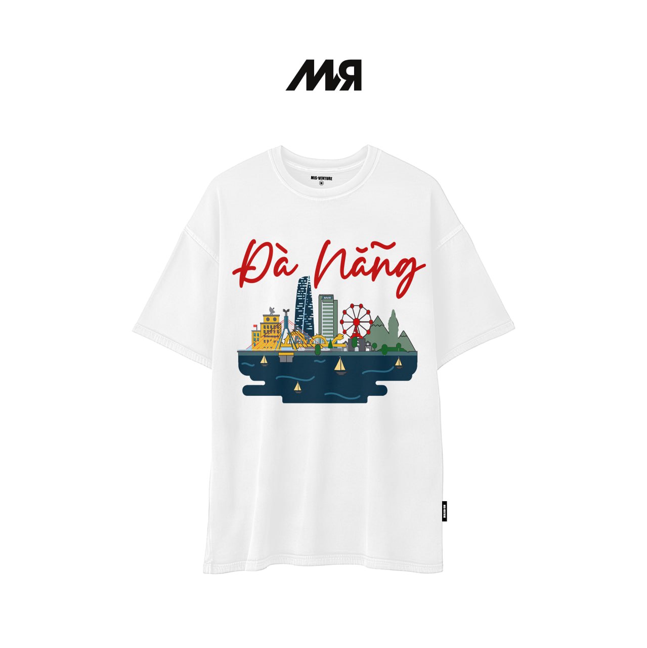 MVR ÁO THUN HƠN 63 TỈNH THÀNH - ĐÀ NẴNG VER 2 KẾT HỢP THÊU - ĐEN/ TRẮN ...